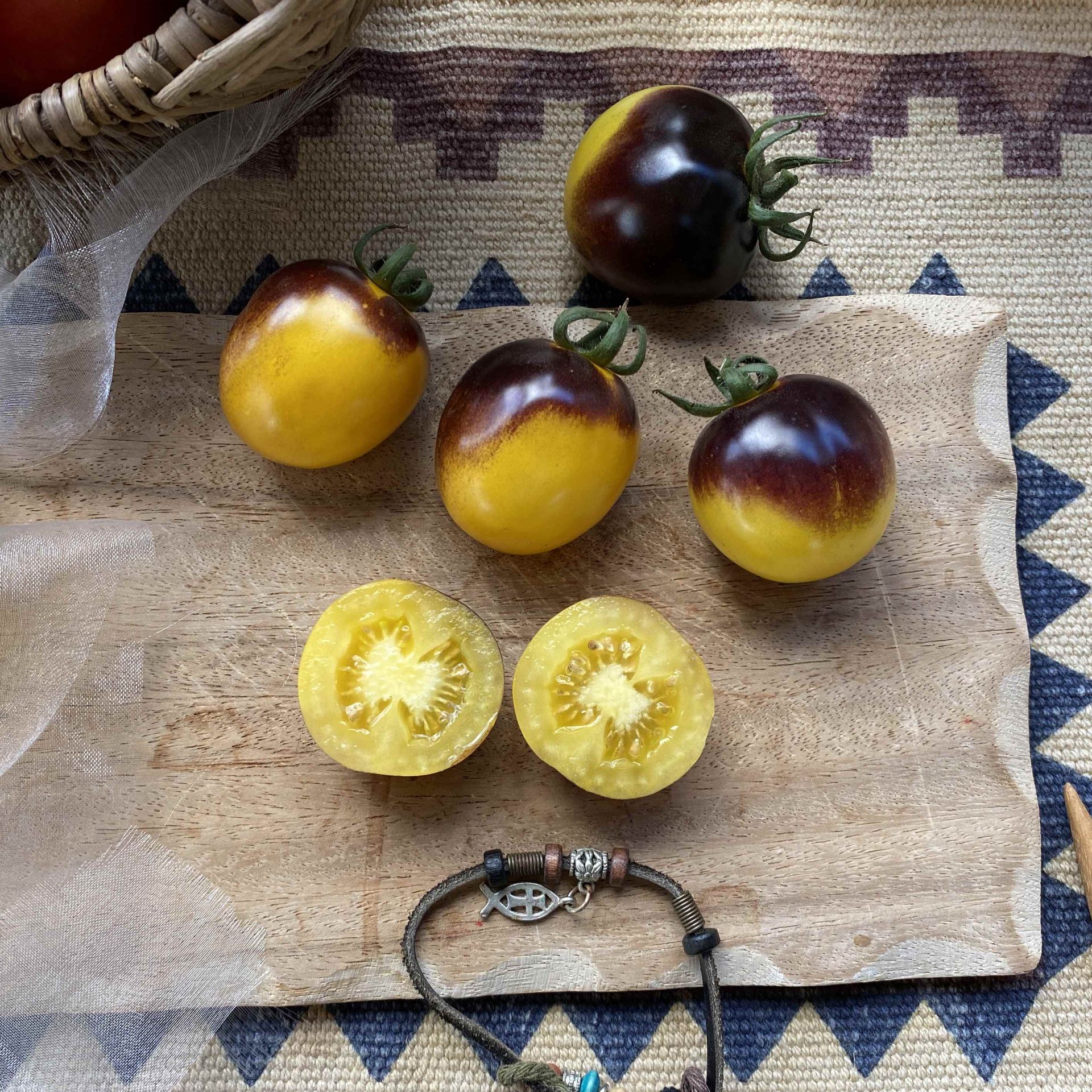 Saatgut / Samen von der Tomate Bosque Blue Bumblebee